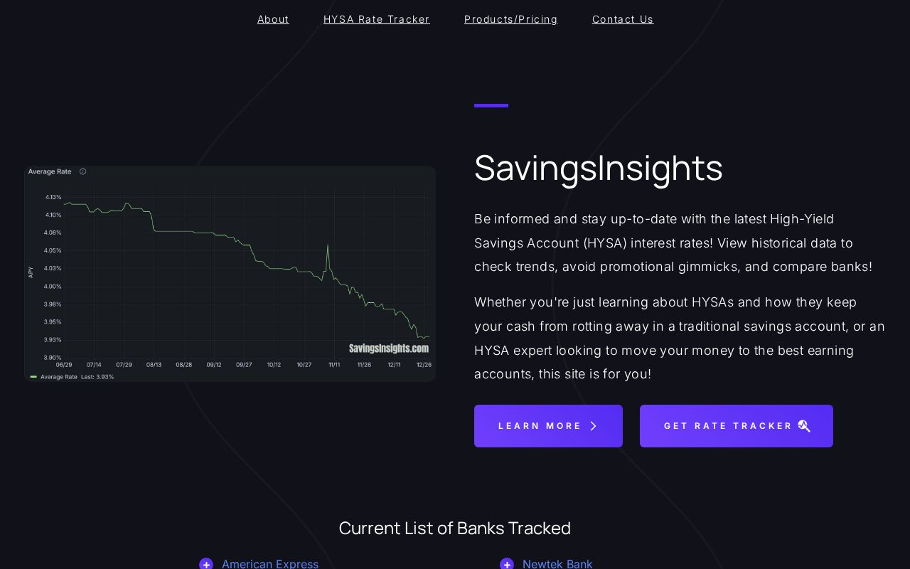 SavingsInsights - Get Insights on High-Yield Savings Accounts